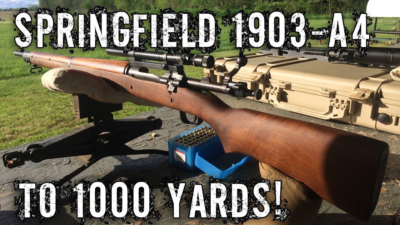 Springfield 1903-A4 at 1000 Yards - YouTube