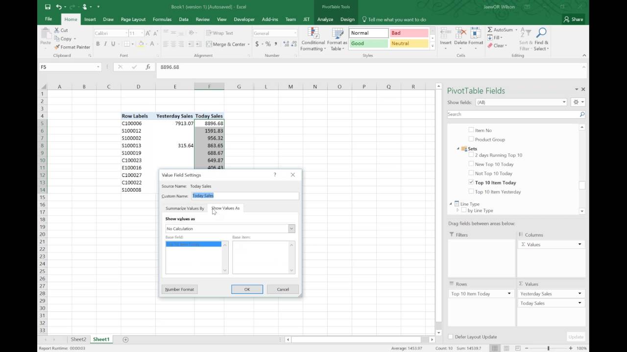 Jet Enterprise - Sales Dashboard - Top 5 Items - YouTube