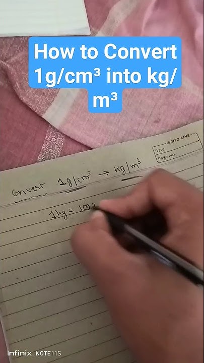 how to convert 1g/cm³ into kg/m³ - YouTube