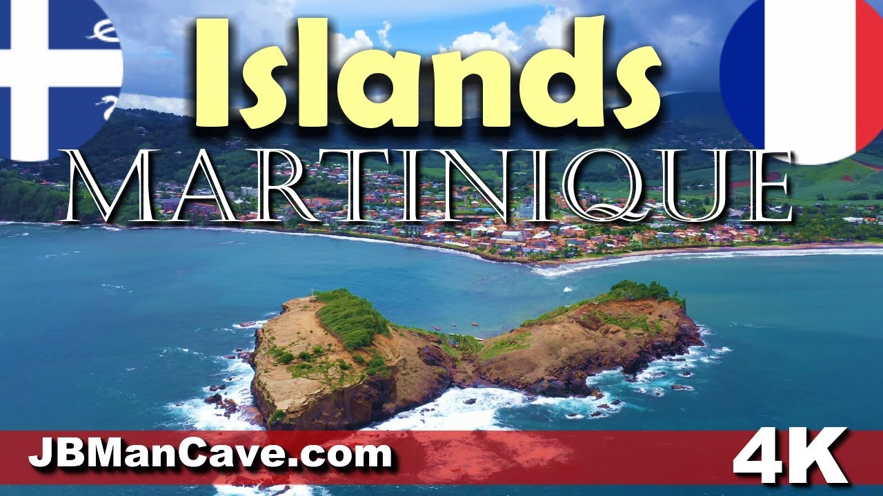 Beautiful MARTINIQUE Islands aerial view Caribbean 4K sea beach ...