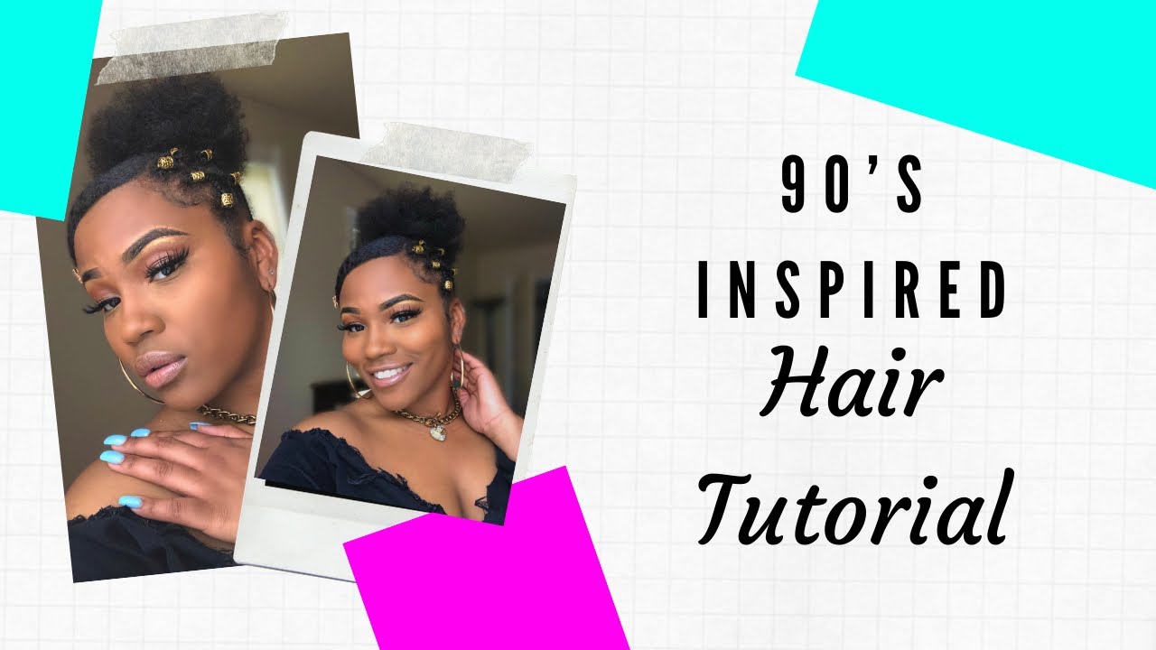 HOW TO: Side Swoop and Bun Hairstyle| 90's Inspired Hairstyle| Quick ...