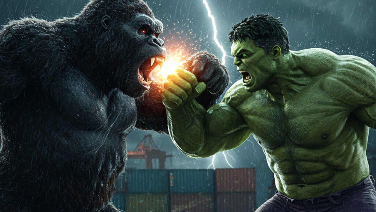 KONG vs HULK – Epic Battle in the Storm | Ultra Realistic CGI Fight ...