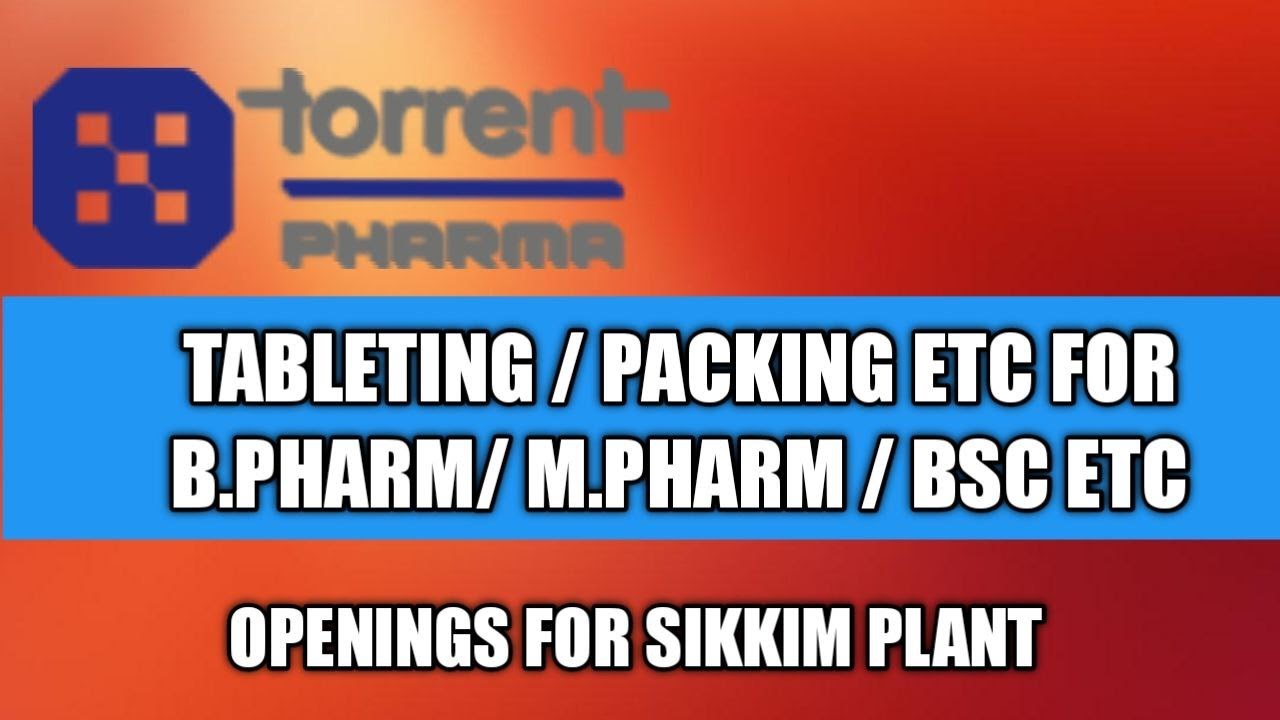 Torrent Pharmaceuticals Ltd Walk-in Drive 2023 for QA/QC/Tablet ...