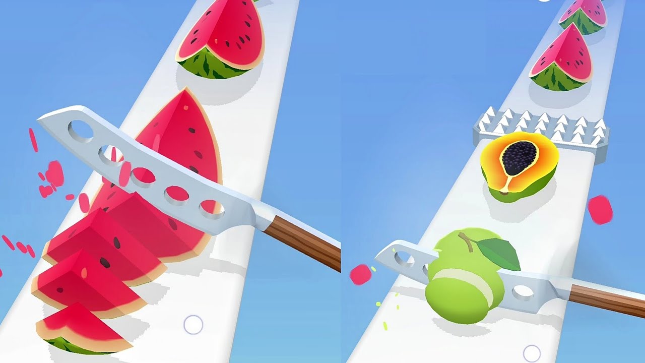 Perfect Slices Game! Satisfying and relaxing ASMR slicing video - YouTube