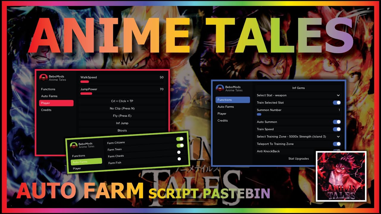 ANIME TALES Script Pastebin 2023 AUTO FARM | CHEST FARM | AUTO TRAIN ...