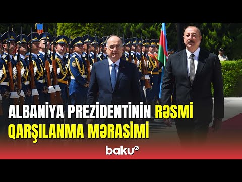 Albaniya Prezidenti Bayram Beqayın rəsmi qarşılanma mərasimi olub