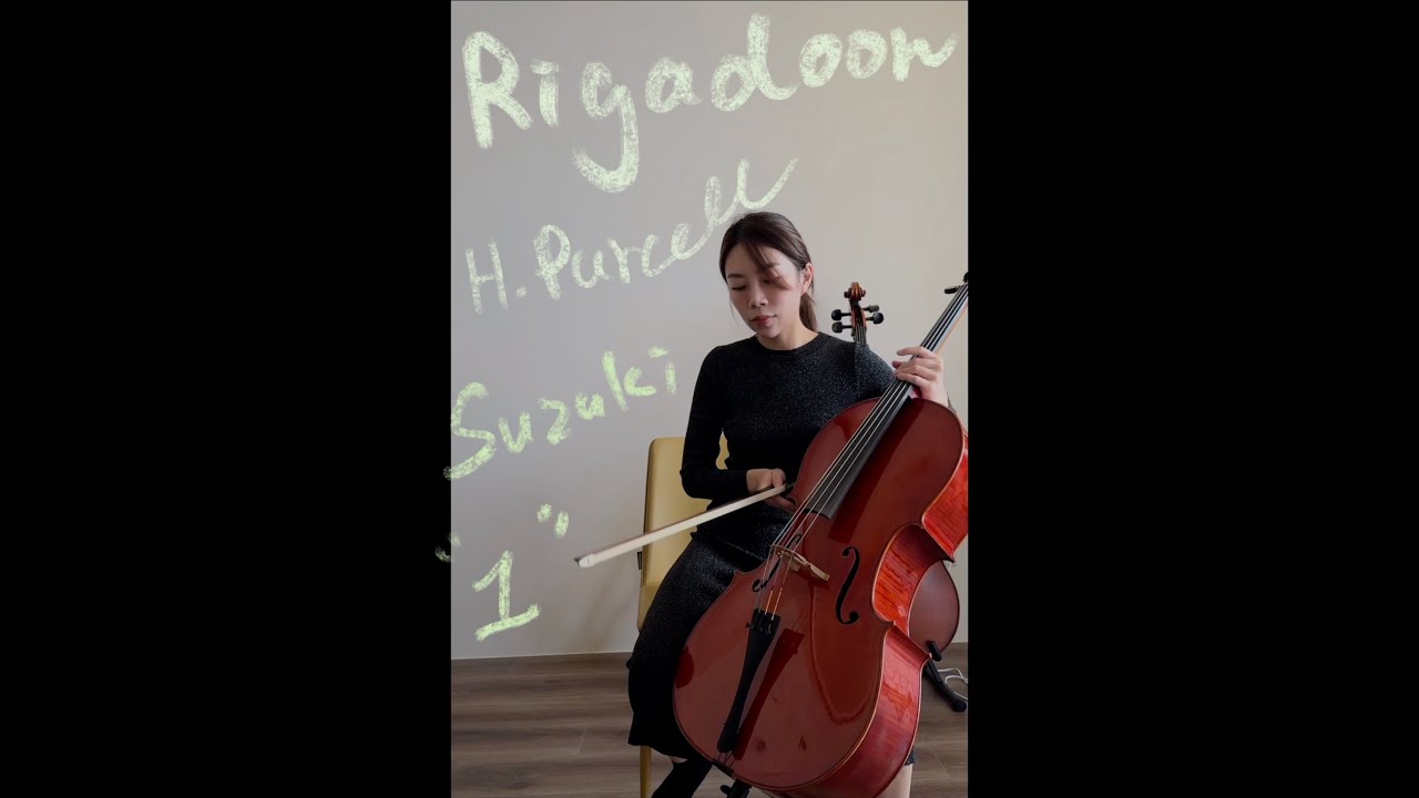 Rigadoon by H.Purcell (Suzuki cello book 1 No.13 ) - YouTube