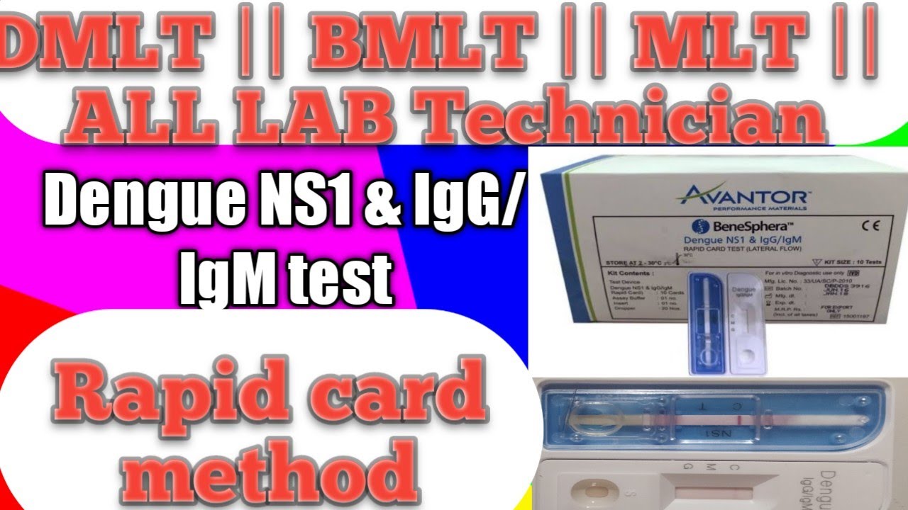 Dengue NS1 & IgG /IgM test || Dengue test || Rapid card method || by ...