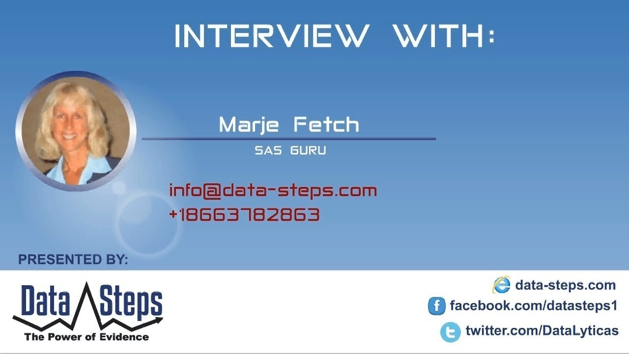 How to become a Top SAS Programmer by Marje Fecht, SAS GURU - YouTube