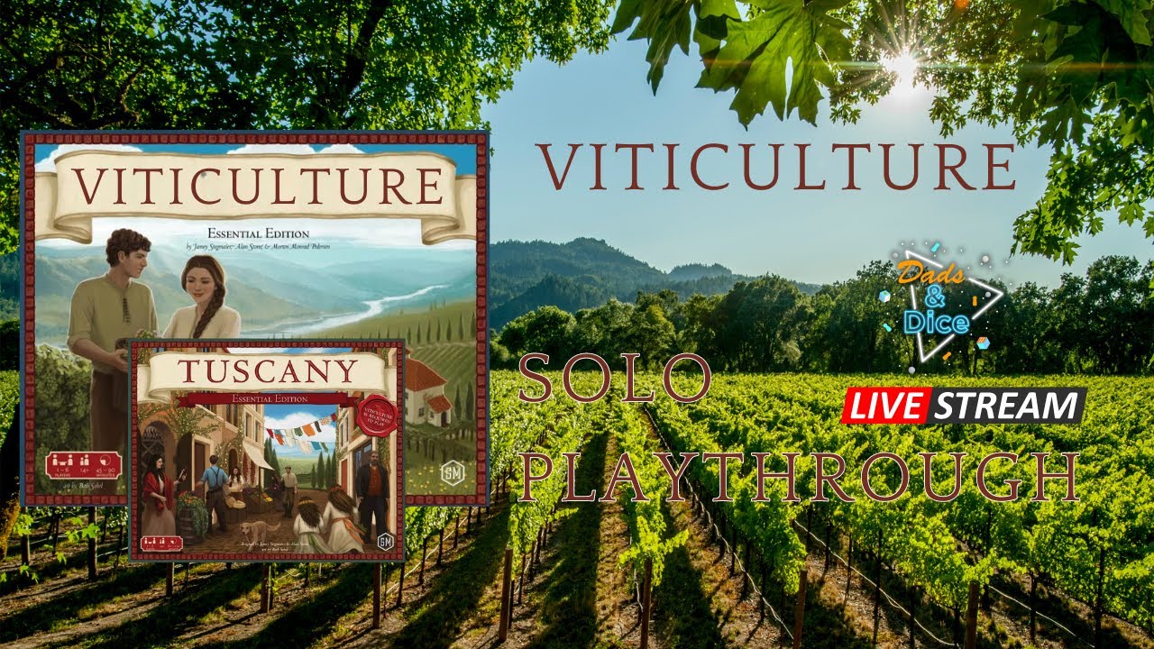 Viticulture Essential Edition with Tuscany | Solo Playthrough | Live Stream - YouTube