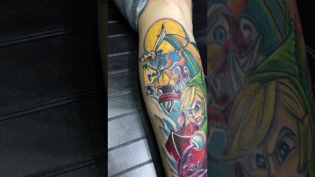 The Legend of Zelda Wind Waker Tattoo by Gary Dressler - YouTube