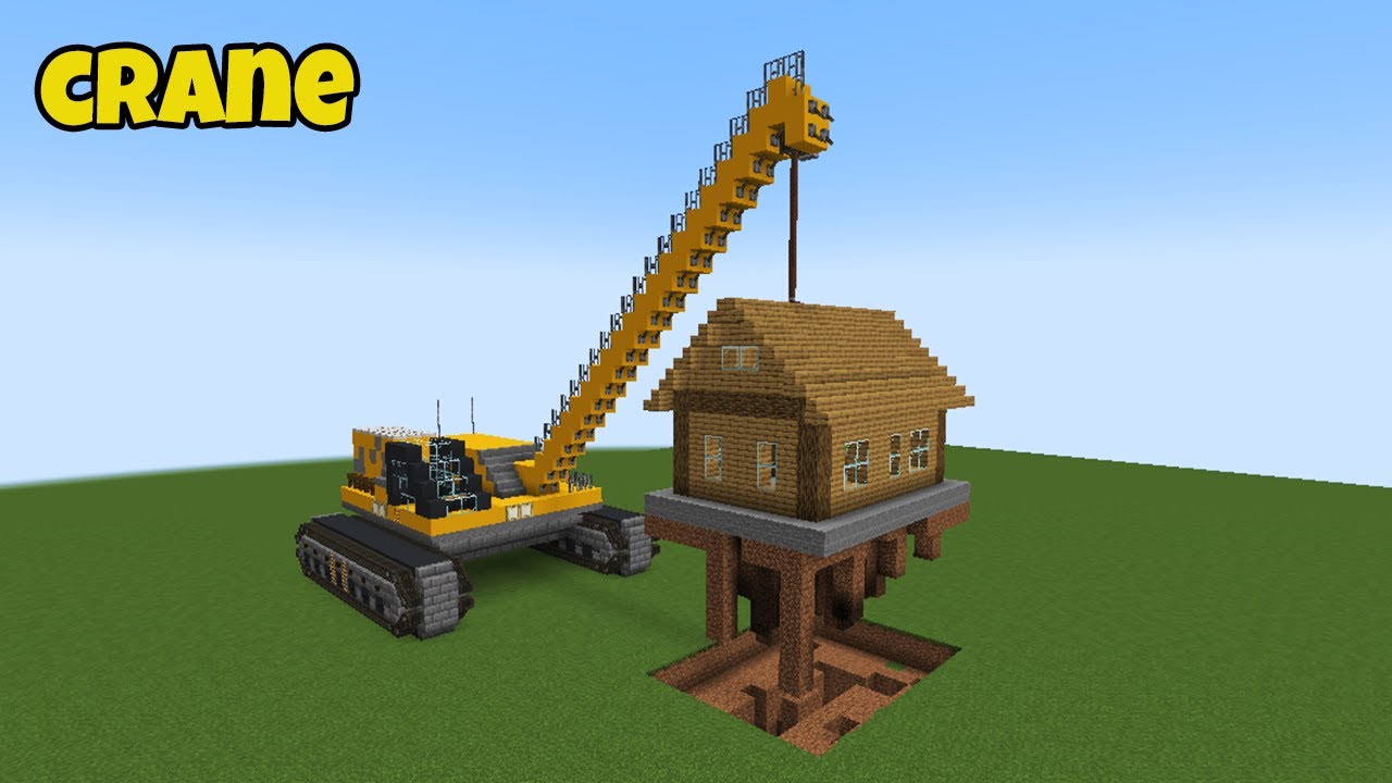 Moving My House With A Create Mod Crane | Create Mod Train In Minecraft ...