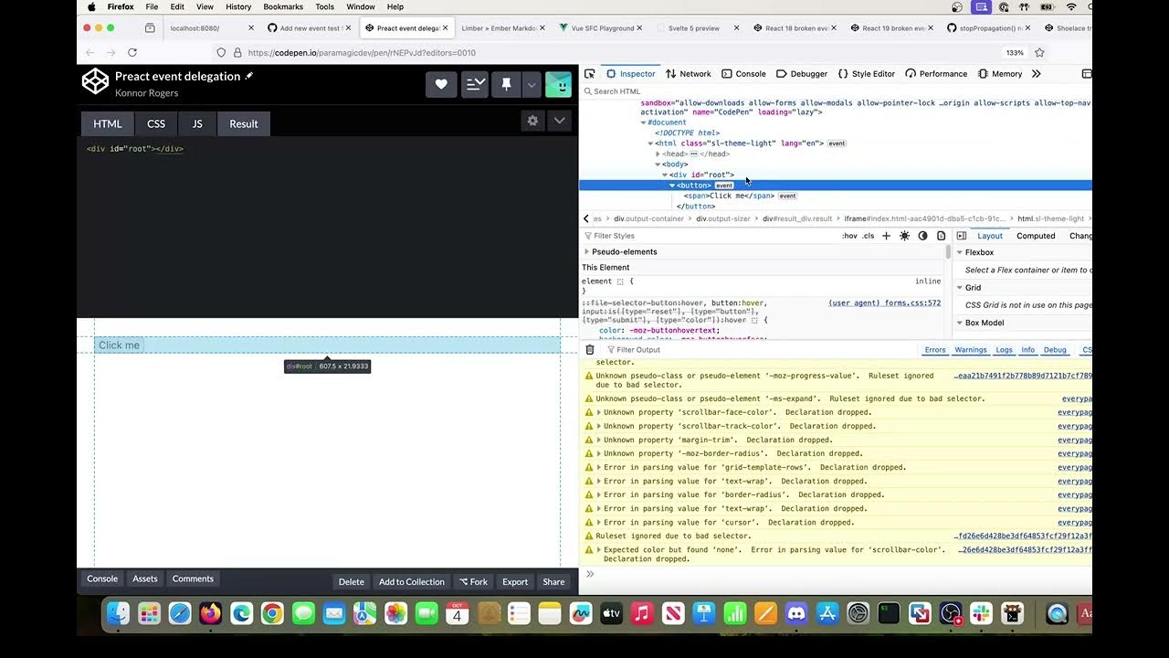 Event Delegation pitfalls with frameworks - YouTube