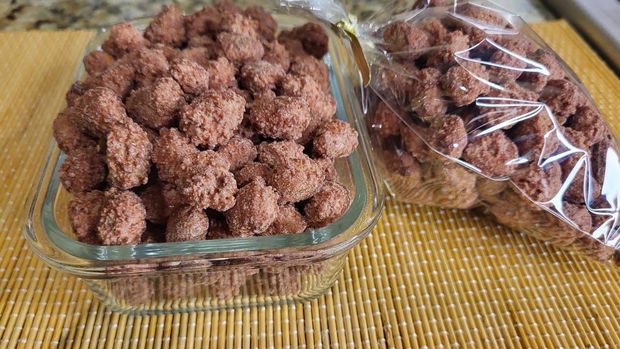 Recette de cacahouetes / coated peanut recipe - YouTube