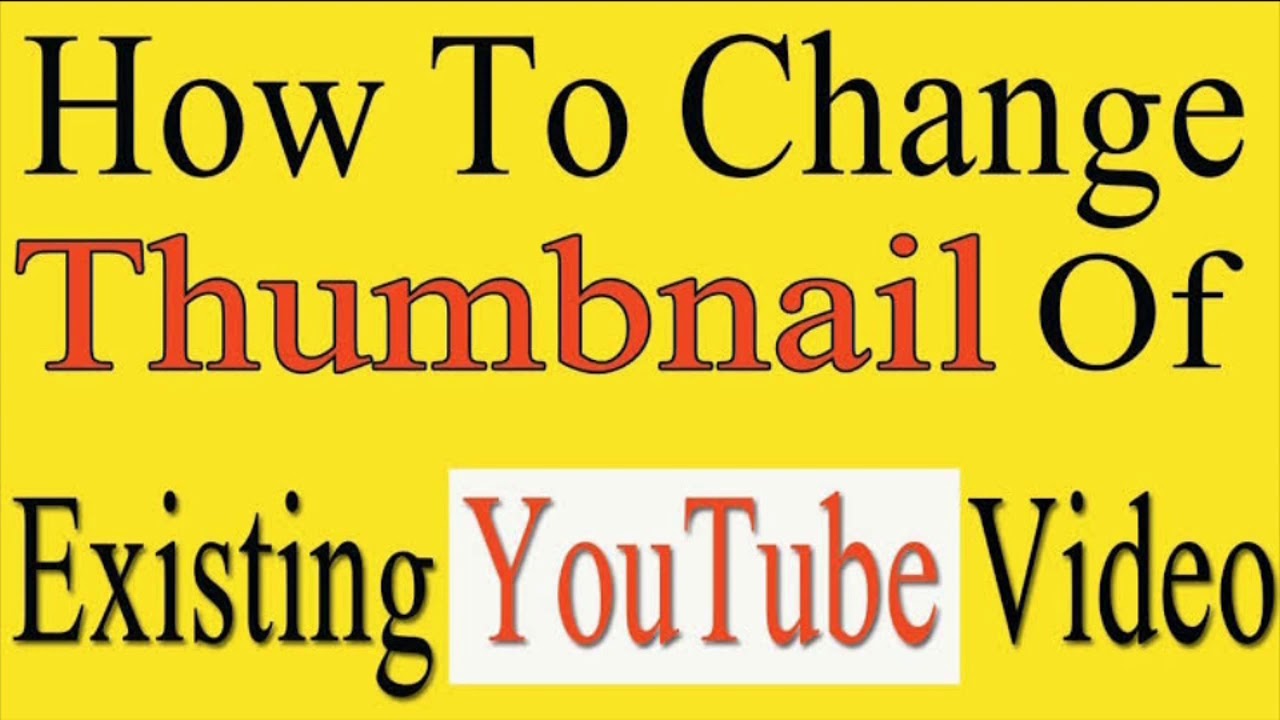 Change Thumbnail on Mobile - YouTube