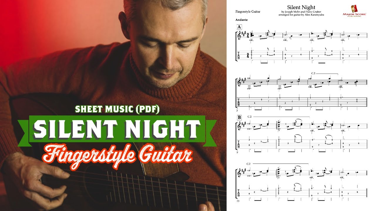 Silent Night Guitar Tabs Sheet Silent Night (CHRISTMAS) BAss Guitar