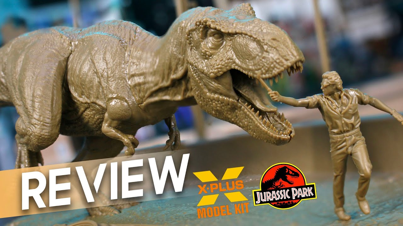 Jurassic Park Tyrannosaurus Rex - X-PLUS 1/35 Scale Model Kit Review ...