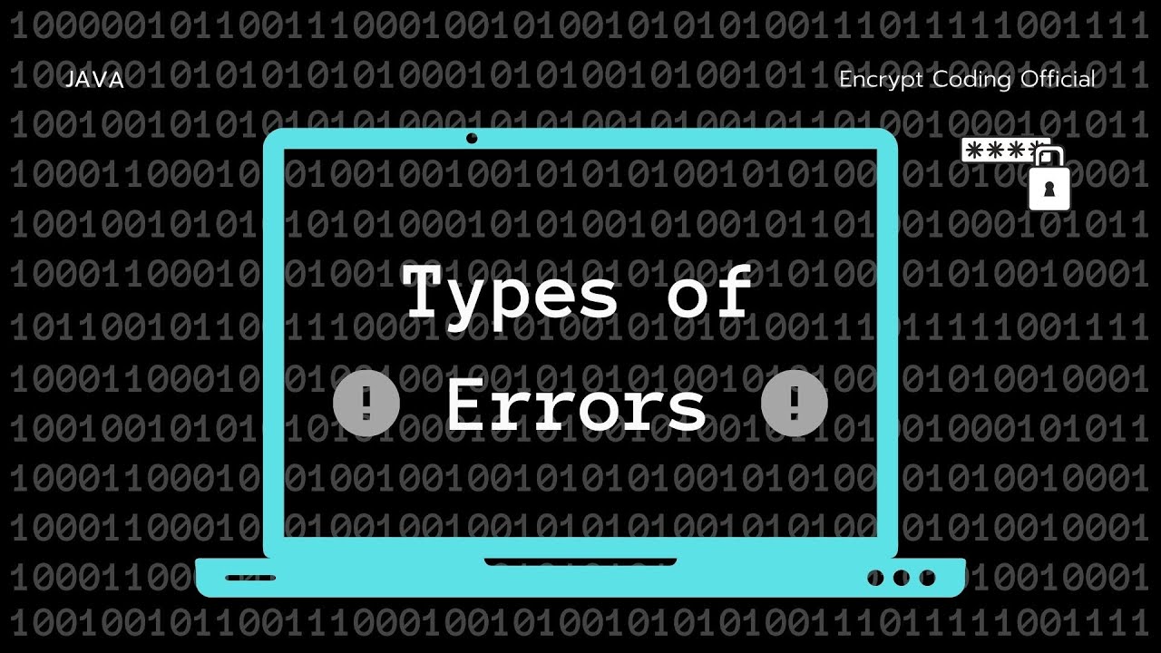 Types Of Errors In JAVA YouTube Types Of Errors In JAVA YouTube