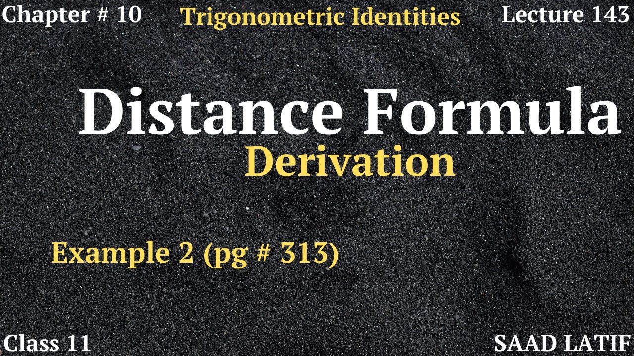 Class 11 Maths | Lecture 143 | Chapter 10 | Distance Formula ...