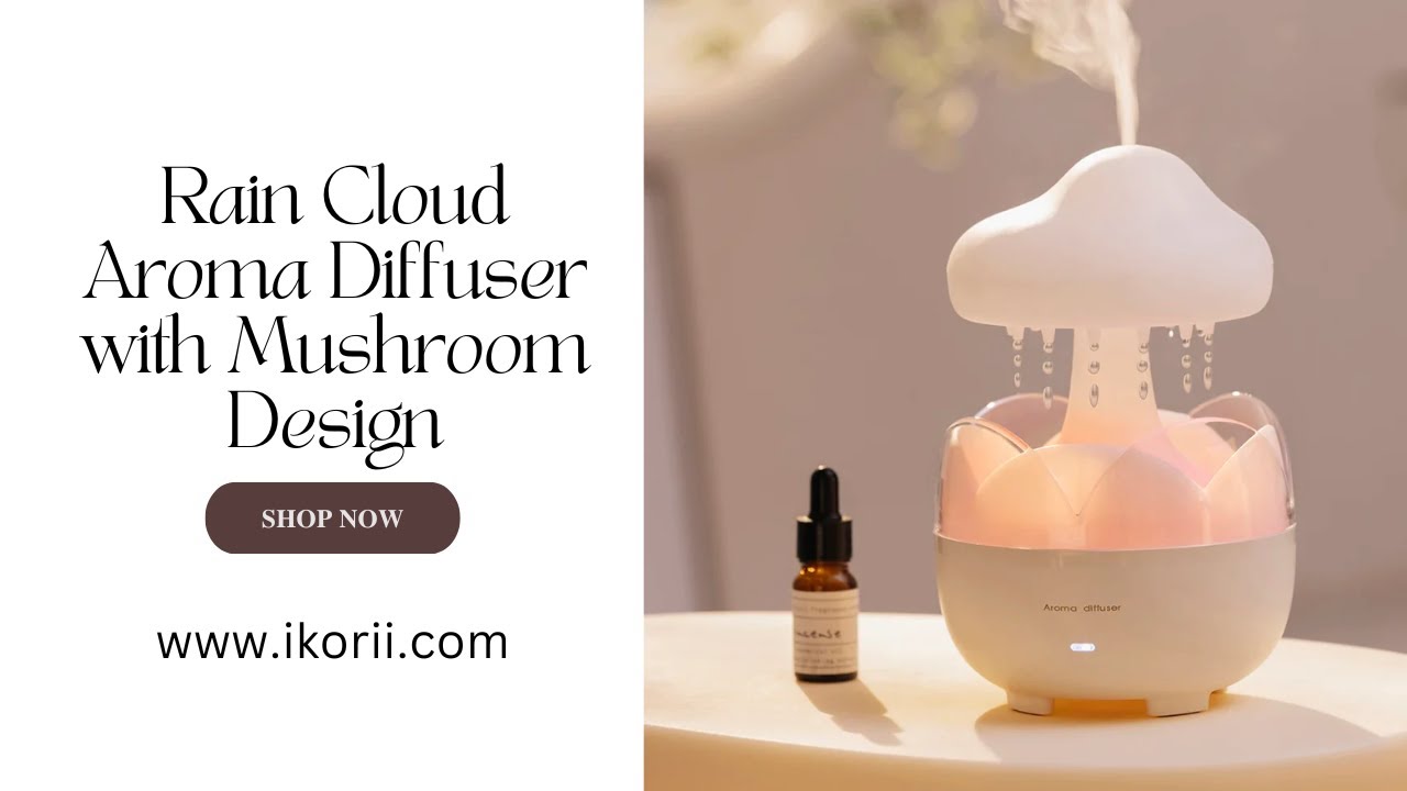 Rain Cloud Aroma Diffuser with Mushroom Design - YouTube