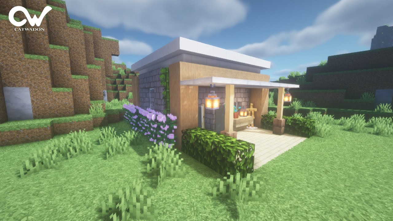 Minecraft How To Build A Small Modern House Tutorial - YouTube