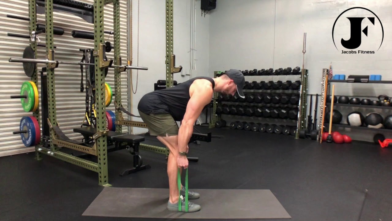 Romanian Deadlift with Loop Band - YouTube