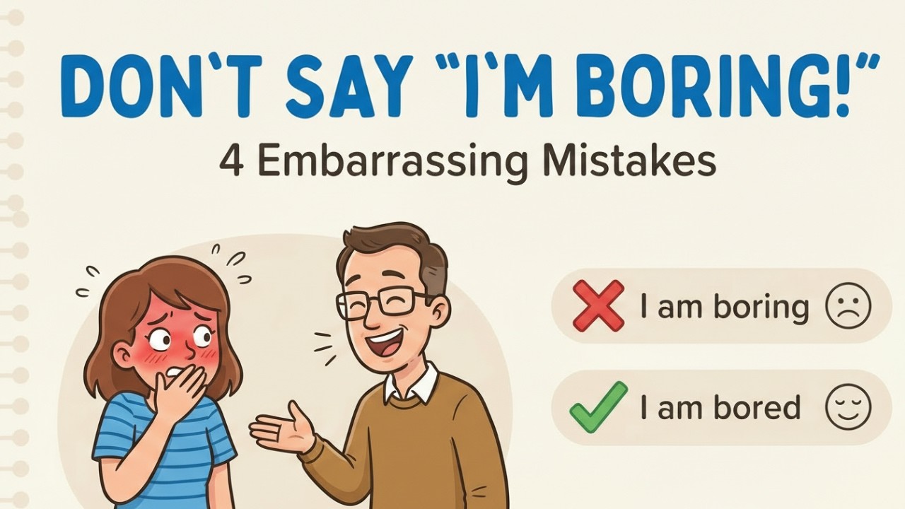 Stop Saying "I Am Boring!" 🚫 Common English Mistakes - YouTube