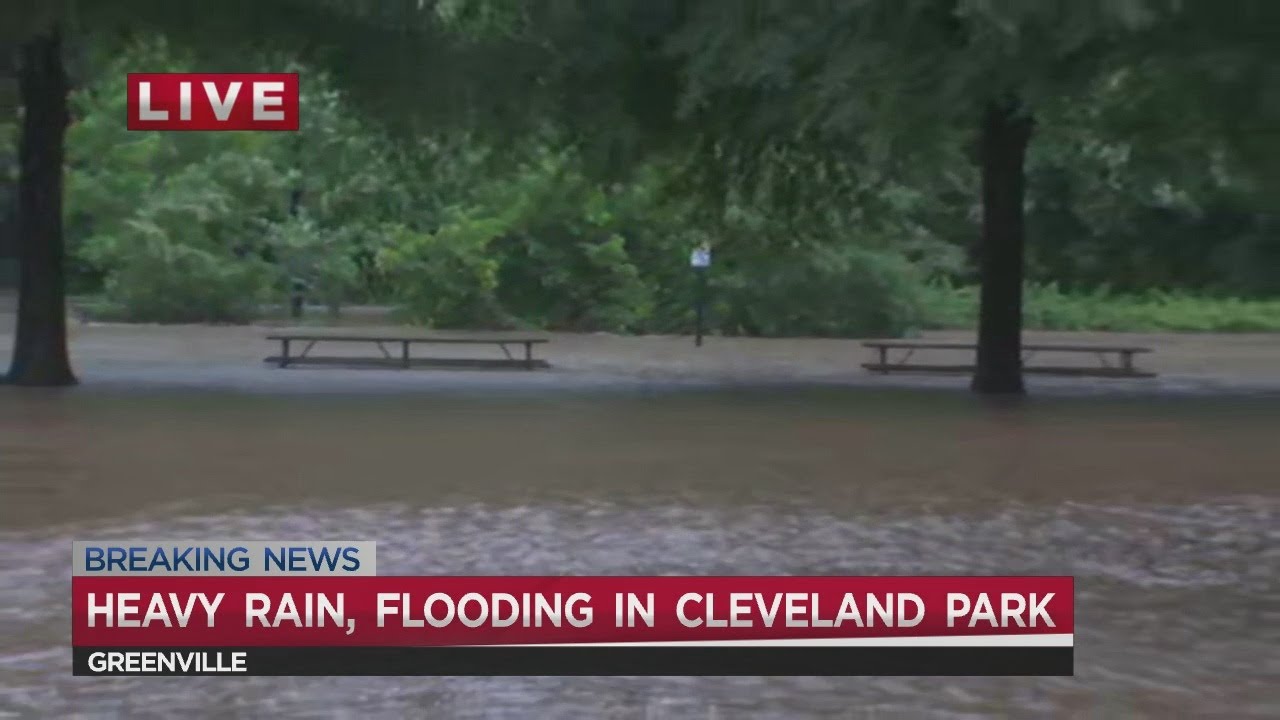 Heavy rain, flooding in Cleveland Park - YouTube
