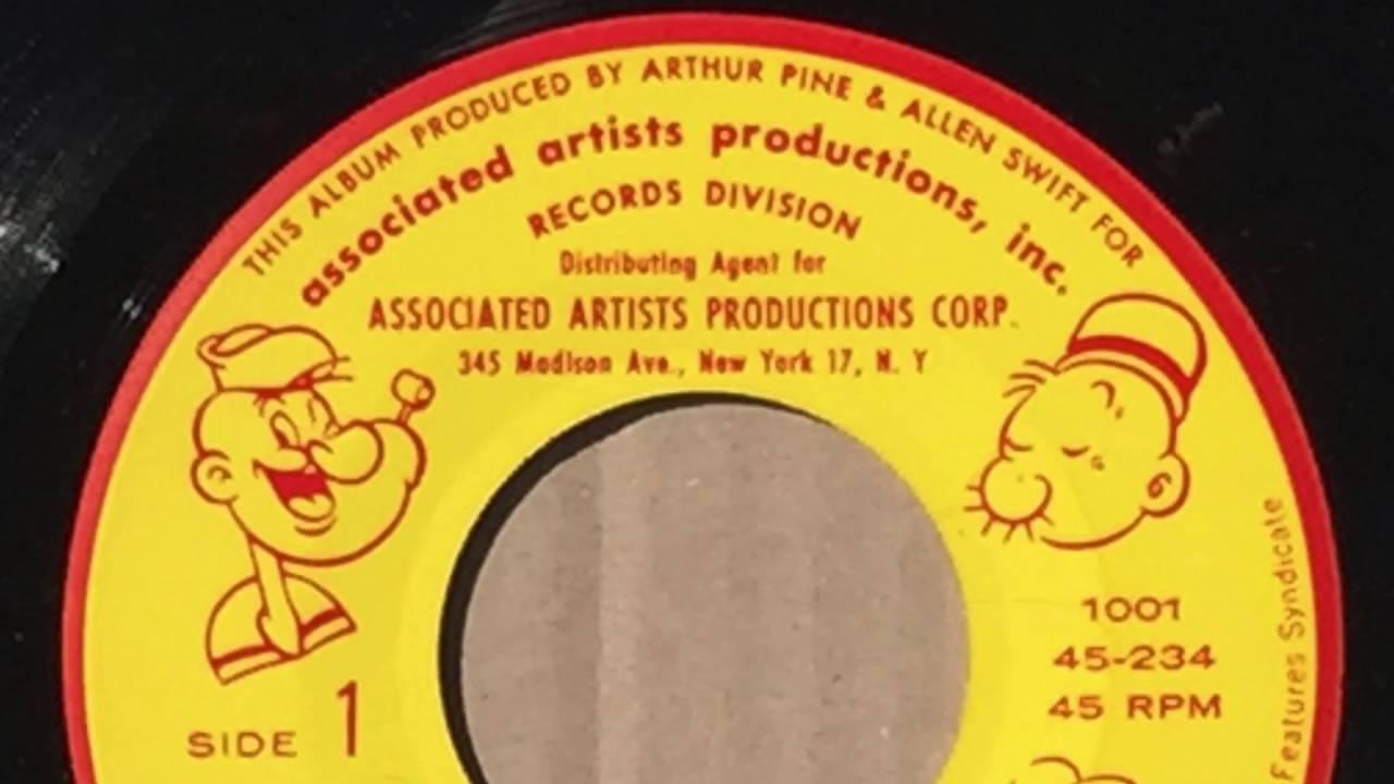 Official POPEYE TV Record Album ALLEN SWIFT 1956 - YouTube