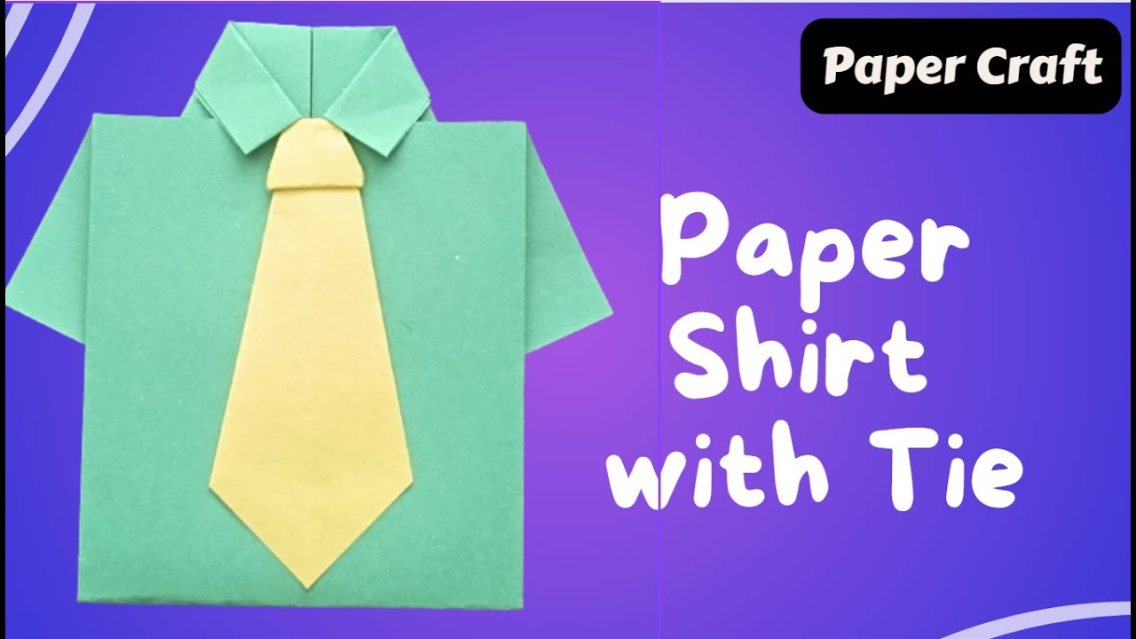 Origami Shirt With Tie | How to Make a Paper Shirt and Tie | Kids ...