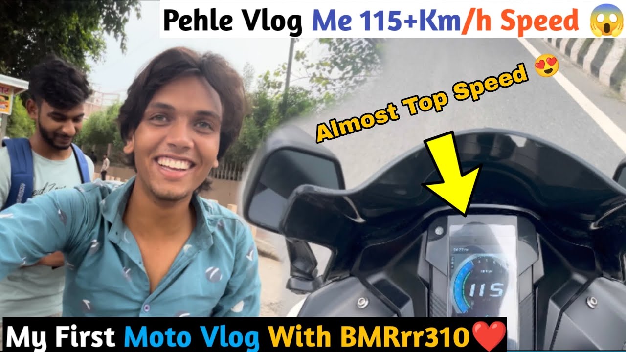First Moto Vlog With BMWrr310 ️ | First Time 115km/h +Speed || Saklain ...