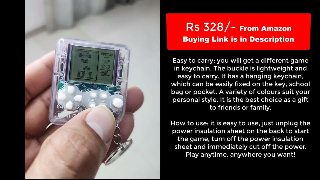 Mini Game Box Key Chain from Amazon (26 Game Mode) - YouTube