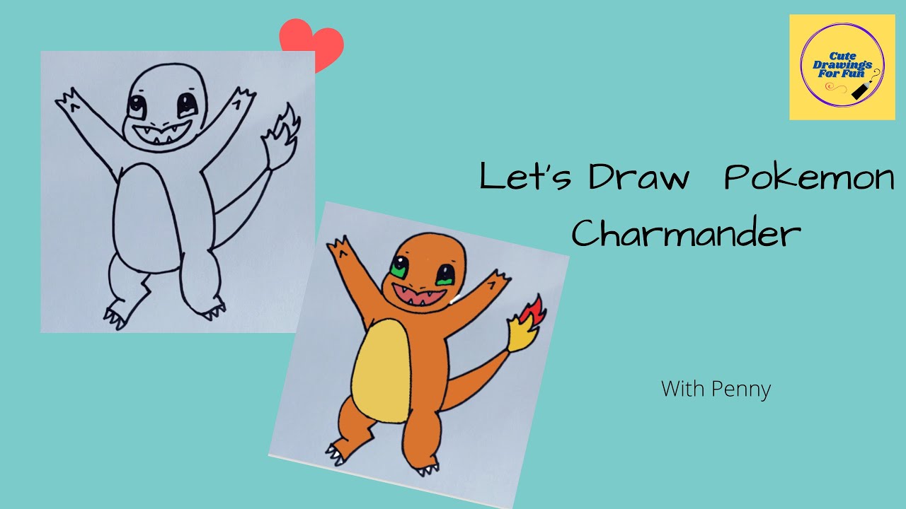 How To Draw Pokemon Charmander Step by Step Easy - YouTube