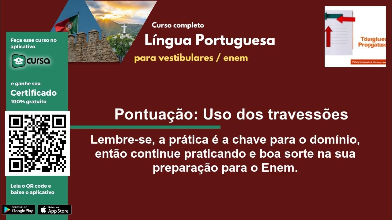 Aula 36 - Pontuação: Uso dos travessões - Curso de Português para o ...