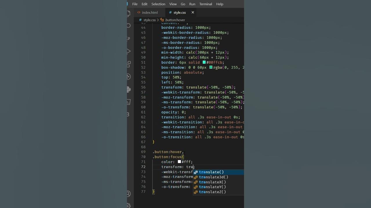 Pure CSS Only Button with Ring Indicator #shorts #animation - YouTube