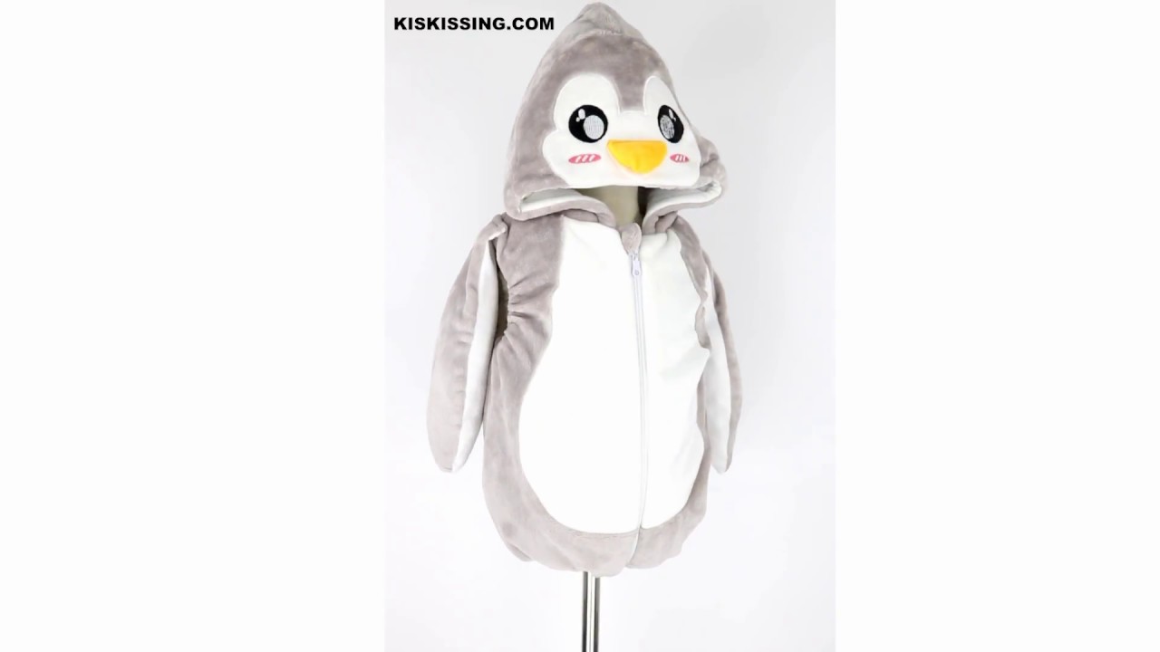 Zipped Hooded Penguin Pattern Vest Waistcoat Top for Toddlers Wholesale ...