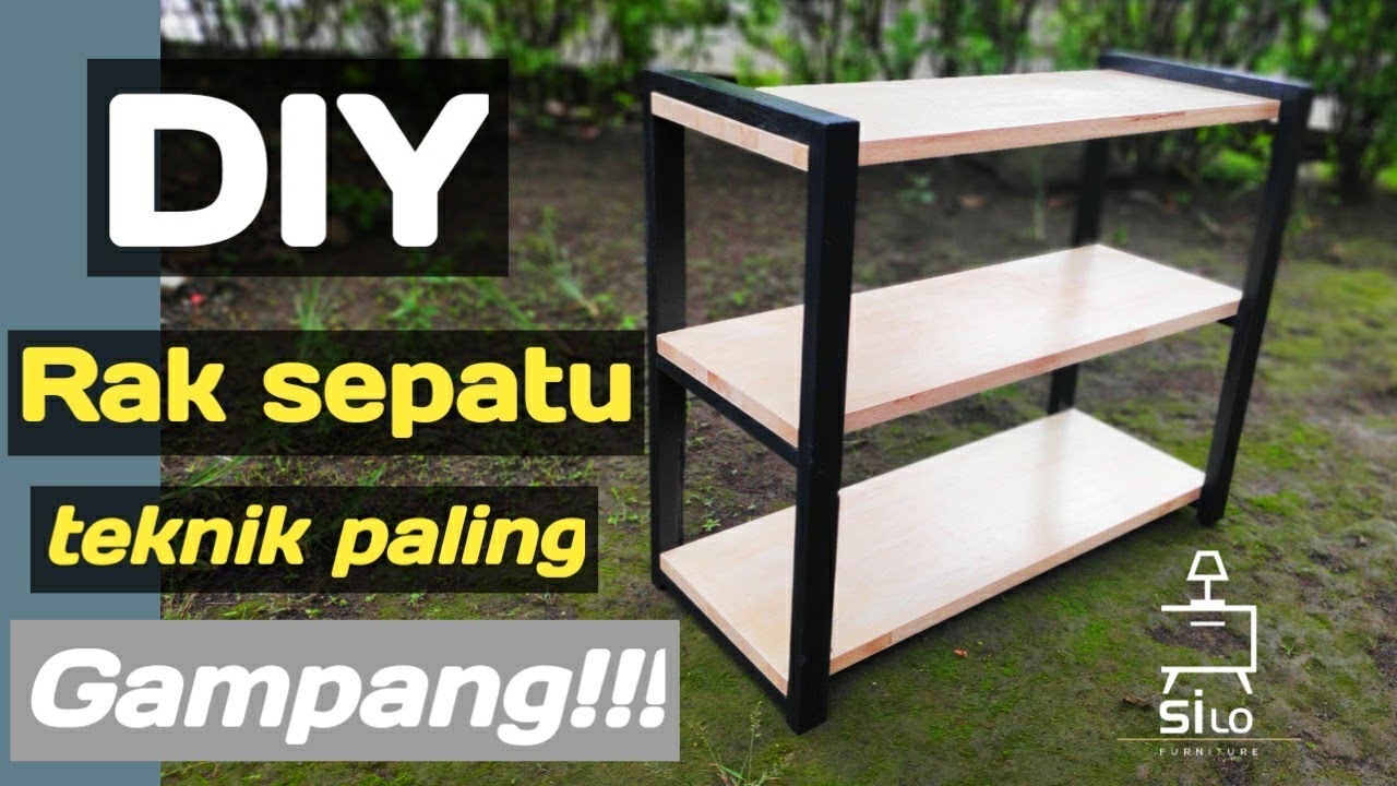 Membuat rak sepatu rangka kayu - YouTube