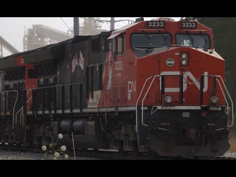 CN #3088 w/ CN #3233 Veterans Unit on A447 Wye Power - YouTube