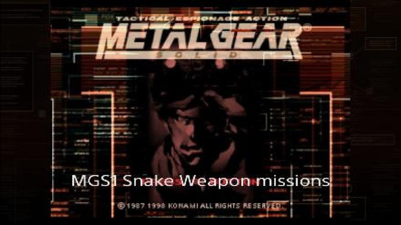 [MGS2 VR]MGS1 Snake weapon missions - YouTube