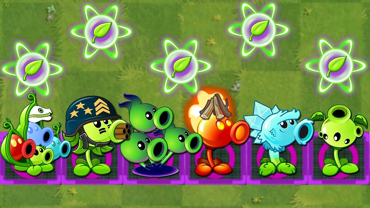 All Peashooters Plants Power-Up Attack PvZ 2 Final Bosses in Plants vs ...