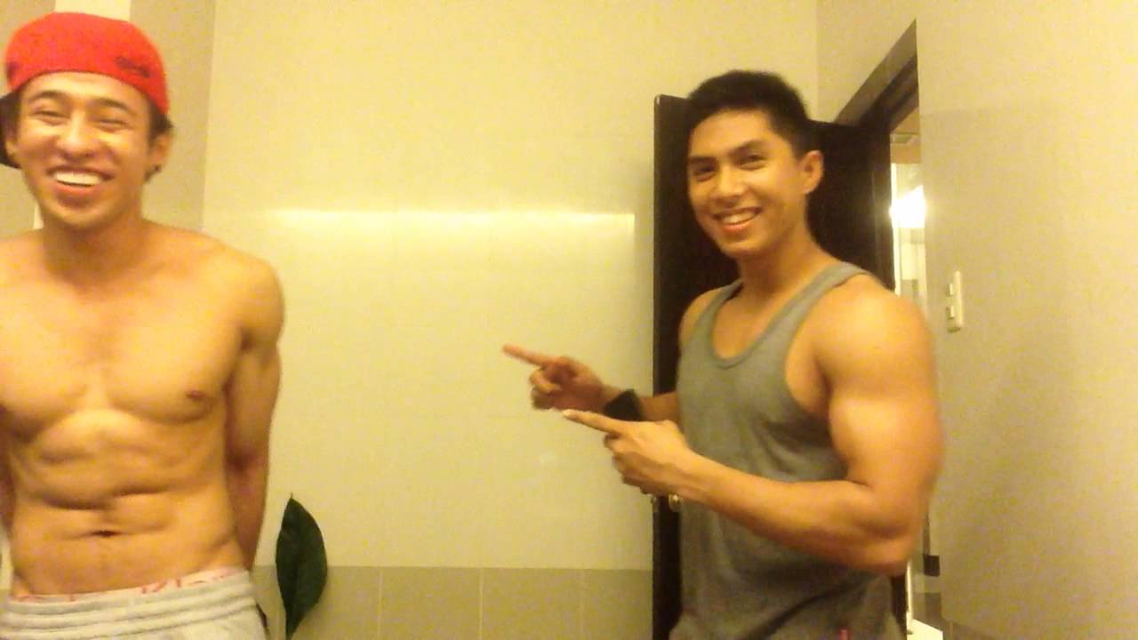 Selfie Video Muscle Flexing with my Brother - YouTube