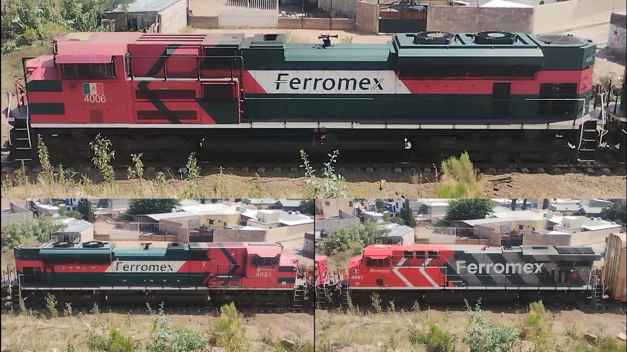 FXE EMD SD70ACe #4006 #4021 GE ES44AC #4661 Con El Automotriz En ...