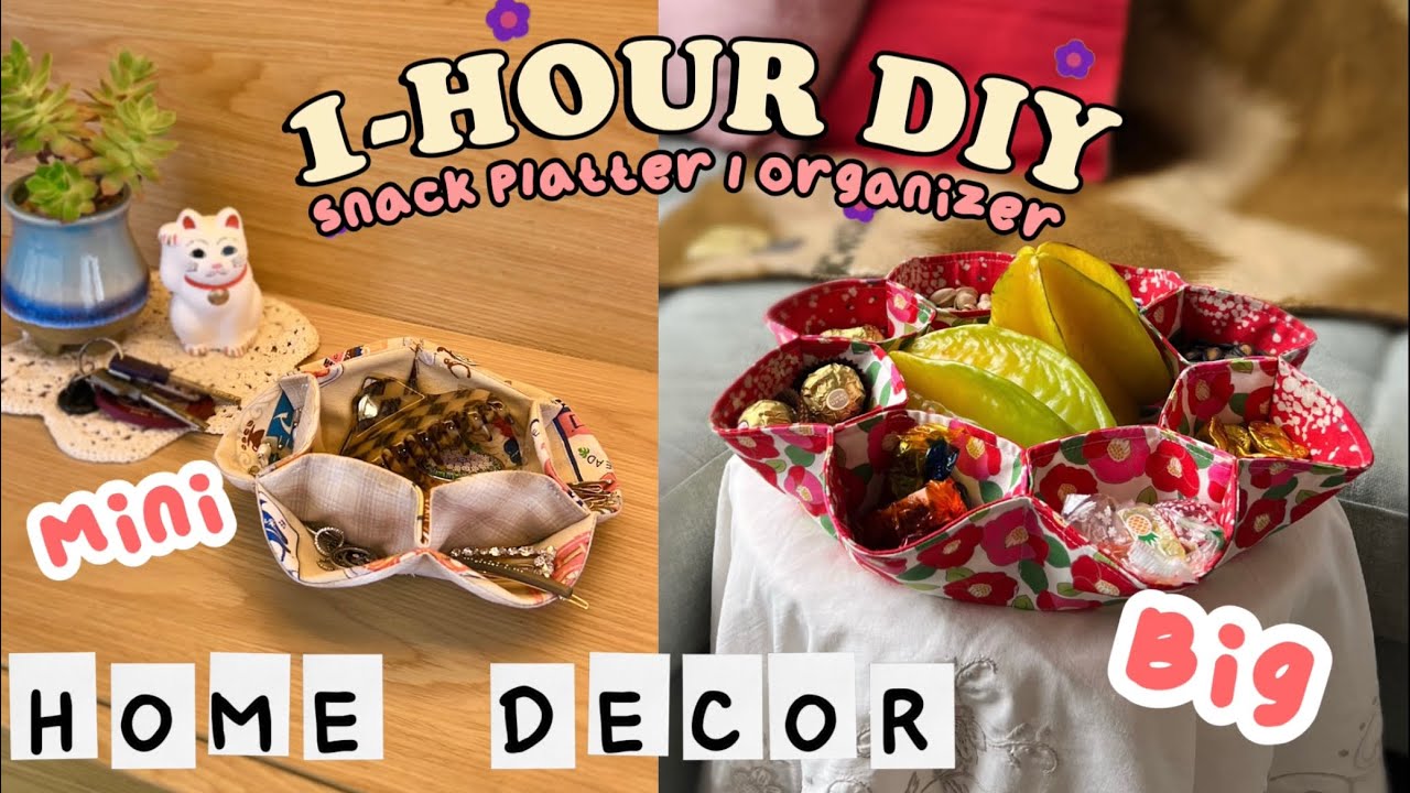 DIY Home Decor Trinkets Tray FREE SEWING PATTERN | 1-HOUR Make 布藝賀年全盒製作 ...