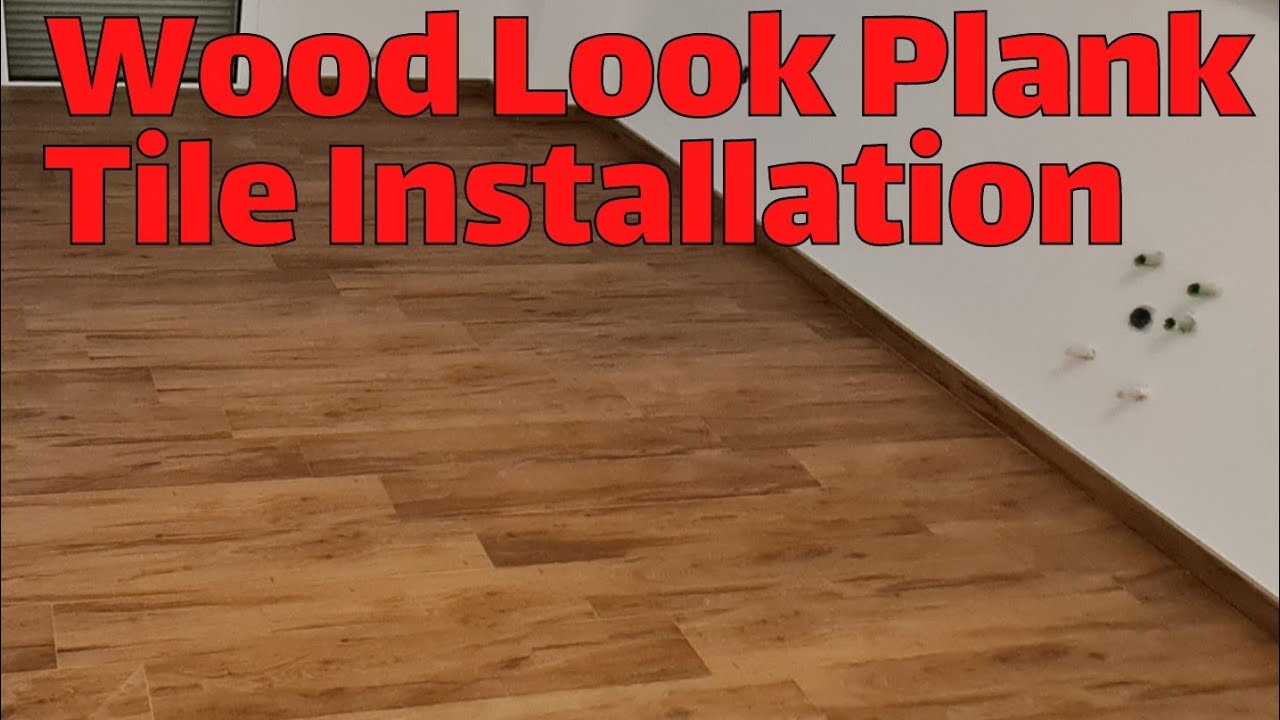 Wood Look Plank Tile Installation in Living Room (Time Lapse) - YouTube