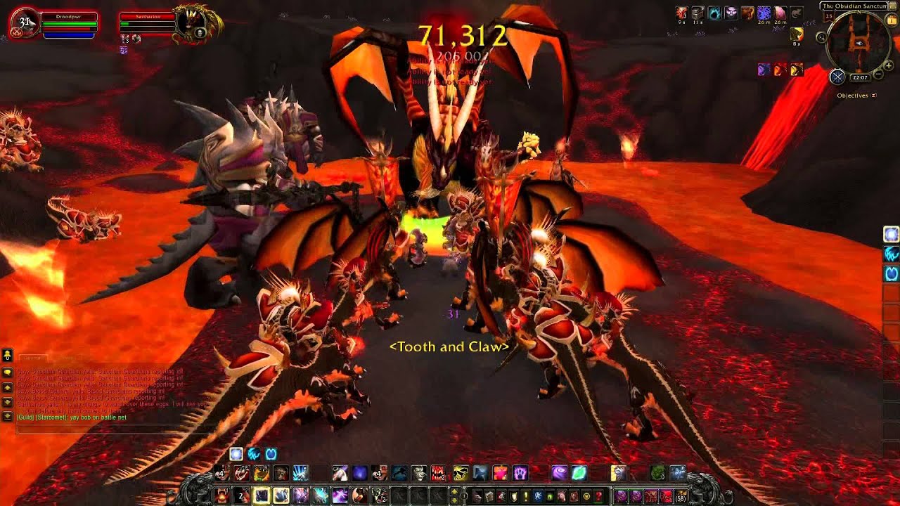 Druid Solo The Obsidian Sanctum, Sartharion + 3 Dragons 25m Heroic ...