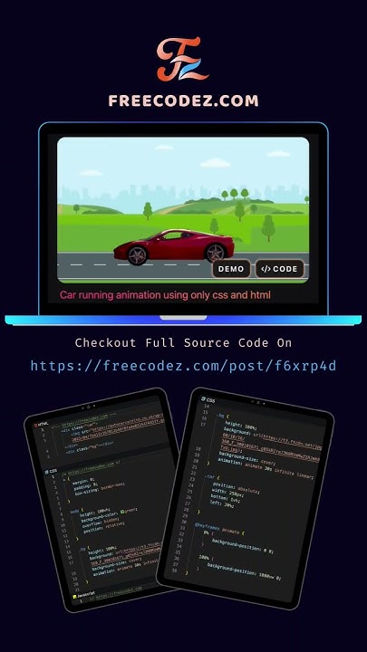 🔥 Hey check out this amazing css animation. Car running animation using css html. #html #css ...