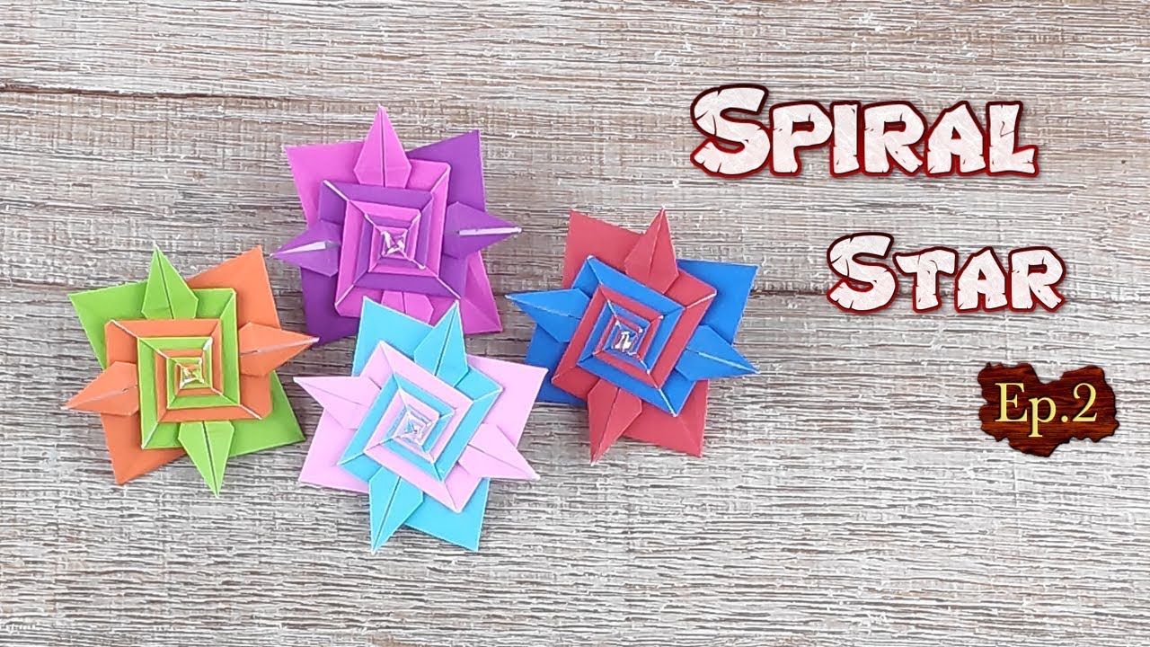 Origami Modular Spiral Star | How To Make A Spiral Spring Paper ...