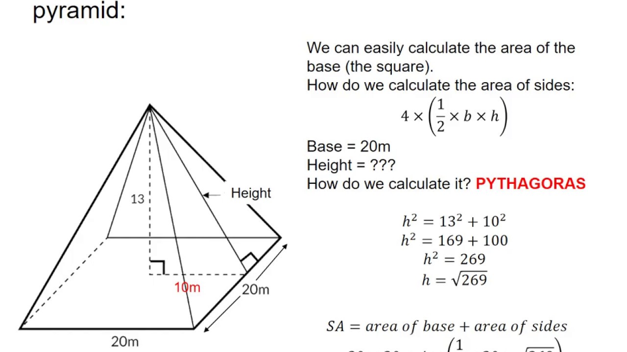 Grade 10 Measurement 3 Advanced Pyramids - YouTube