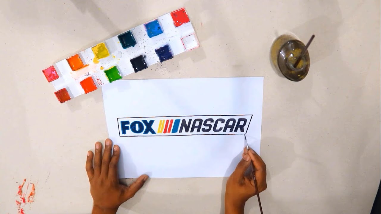 How to draw the Fox Nascar logo - YouTube