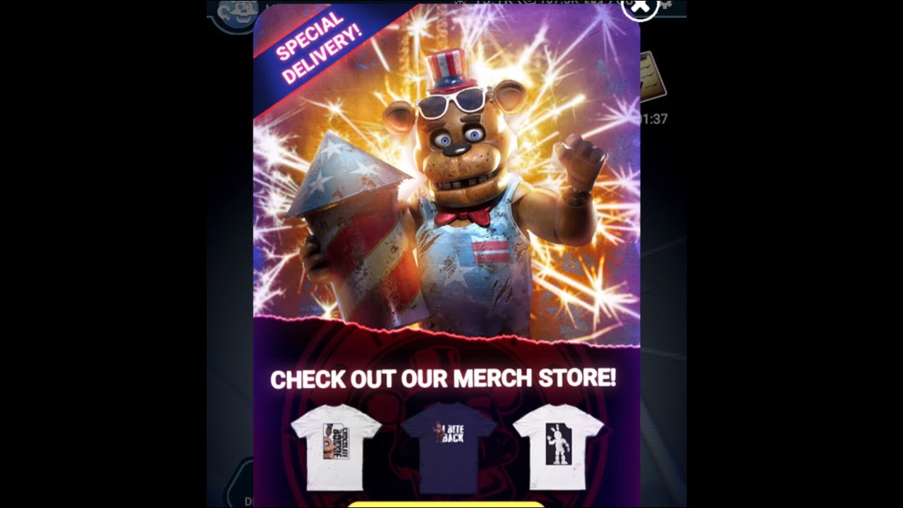 FNAF AR - NEW 4TH JULY FREDDY SKIN TEASER POSTER!!!! - YouTube